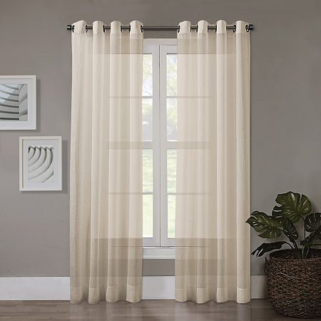Click here for Regal Home Crushed Voile Solid Grommet Top Sheer S... prices