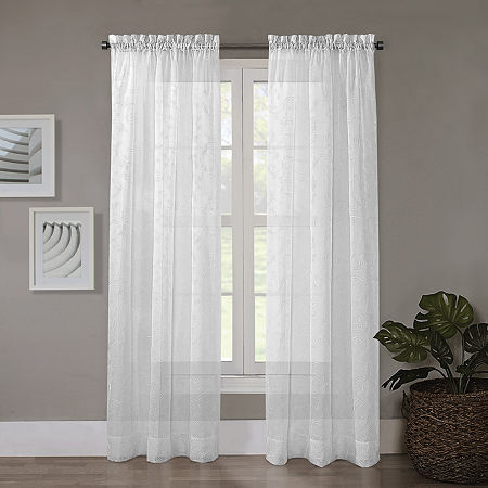 Click here for Regal Home Embroidered Voile Rod Pocket Embroidere... prices