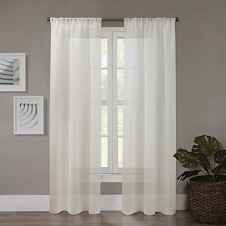 Click here for Regal Home Meadow Solid Rod Pocket Sheer Single Cu... prices