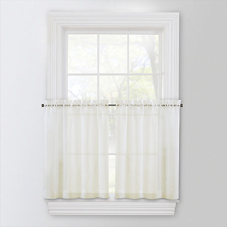 Click here for Regal Home Voile Solid 2-pc. Rod Pocket Window Tie... prices