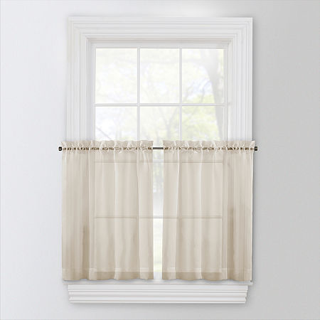 Click here for Regal Home Voile Solid 2-pc. Rod Pocket Window Tie... prices