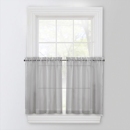 Click here for Regal Home Voile Solid 2-pc. Rod Pocket Window Tie... prices