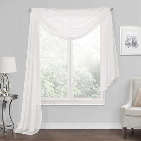 Click here for Regal Home Voile Solid Scarf Valance  One Size  Wh... prices