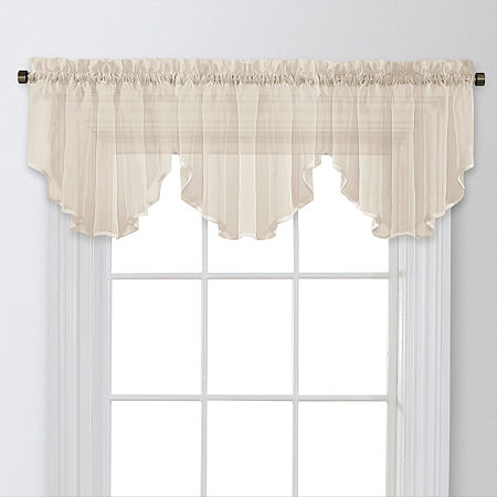 Click here for Regal Home Voile Solid Rod Pocket Ascot Valance  O... prices