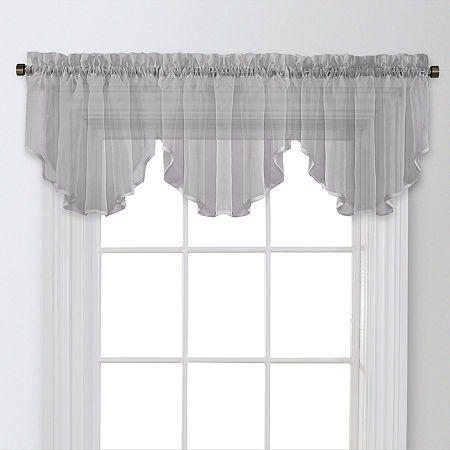 Click here for Regal Home Voile Solid Rod Pocket Ascot Valance  O... prices