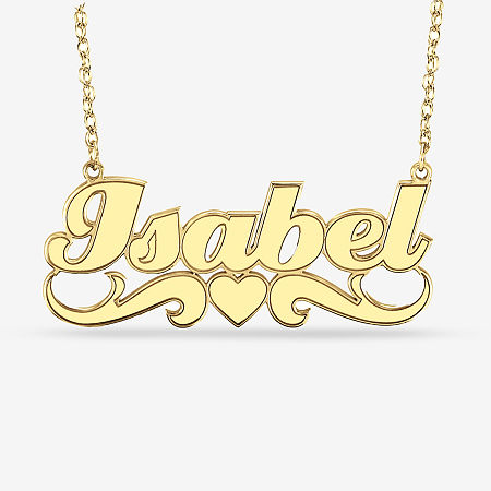Click here for Personalized 14K Gold Over Sterling Silver Name Ne... prices