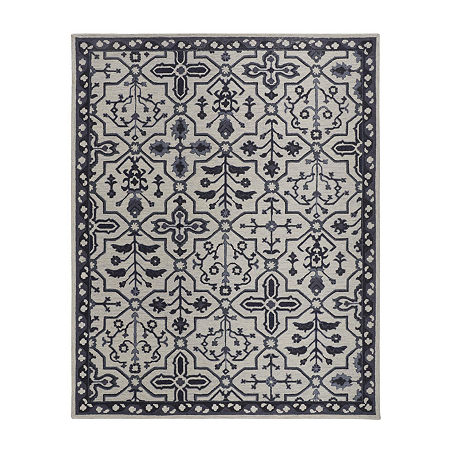 Feizy Fallon R8839 2 x 3 Area Rug - Gray  Black