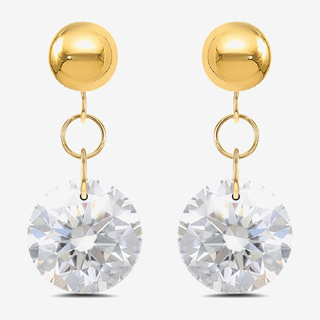Click here for Gemstone 10K Gold Round Drop Earrings  One Size  W... prices