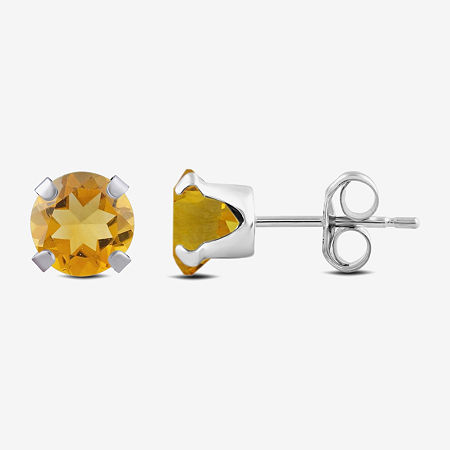Click here for Gemstone 10K White Gold 6mm Round Stud Earrings  O... prices