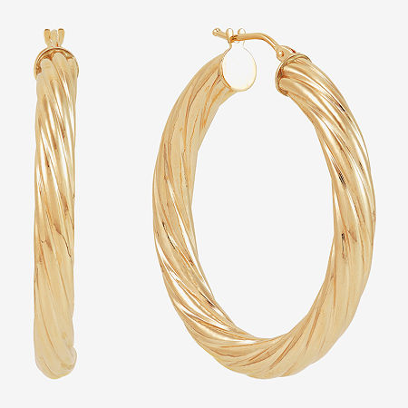 Click here for Made in Italy Womens 14K Gold 35mm Round Hoop Earr... prices