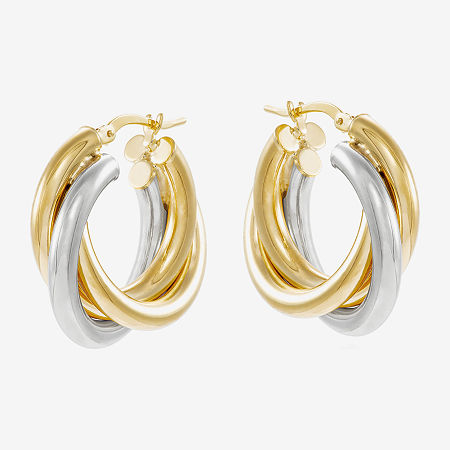 Click here for Made in Italy Womens 14K Two Tone Gold 15mm Round... prices