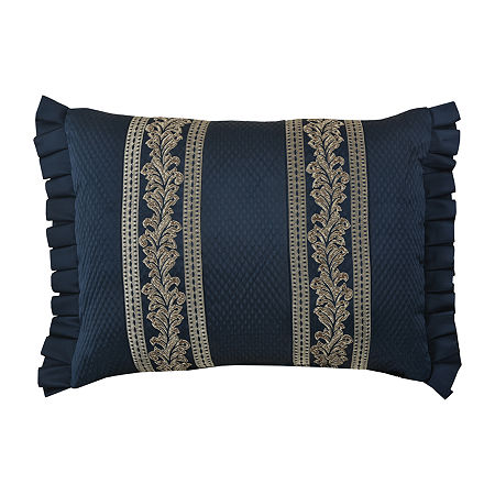 J Queen New York Monte Carlo Boudoir Decorative Pillow  15 x 20 - Navy
