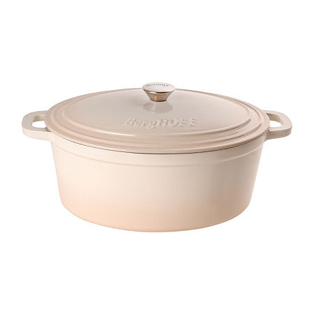 Neo Cast Iron Oval Cast Covered Dutch Oven  8 Quart - Cream