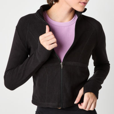 Arizona Juniors Womens Mock Neck Long Sleeve Active Quarter-Zip ...