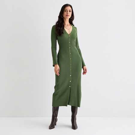 Click here for Maia Womens Long Sleeve Sweater Dress  X-small  Gr... prices