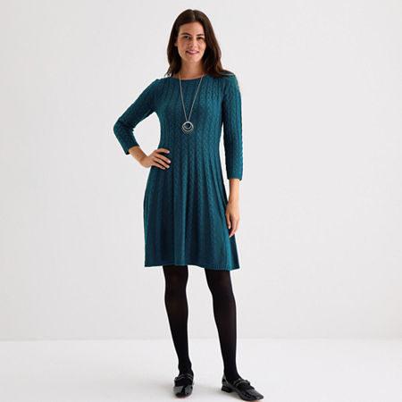 Click here for Jessica Howard Womens 3/4 Sleeve Sweater Dress  X-... prices