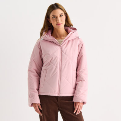 a.n.a Womens Hooded Midweight Puffer Jacket - JCPenney