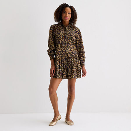 Click here for St. Johns Bay Womens Long Sleeve Animal Petite Shi... prices
