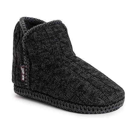 Click here for Muk Luks Womens Bootie Slippers  Medium  Black prices