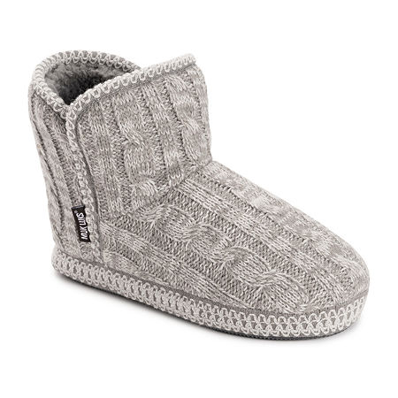 Click here for Muk Luks Womens Bootie Slippers  Medium  Gray prices