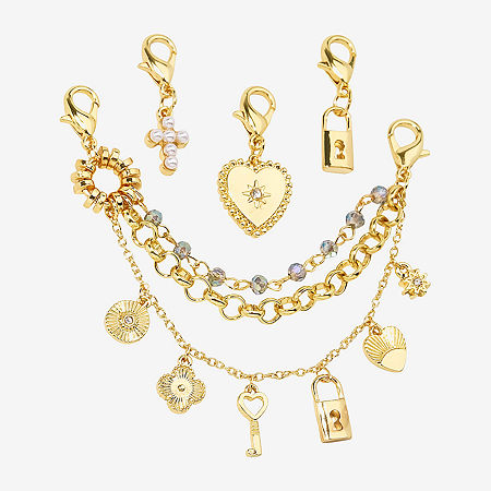 Click here for Bijoux Bar Cross Heart Shoe Charm  One Size  Yello... prices