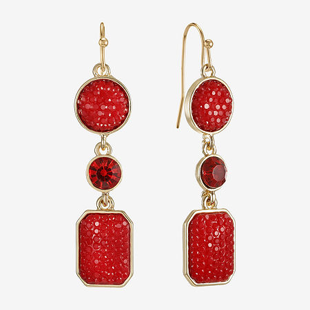 Click here for Mixit Gold Tone Womens Drop Earrings  One Size  Re... prices