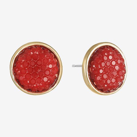 Click here for Mixit Gold Tone 12mm Stud Earrings  One Size  Red prices