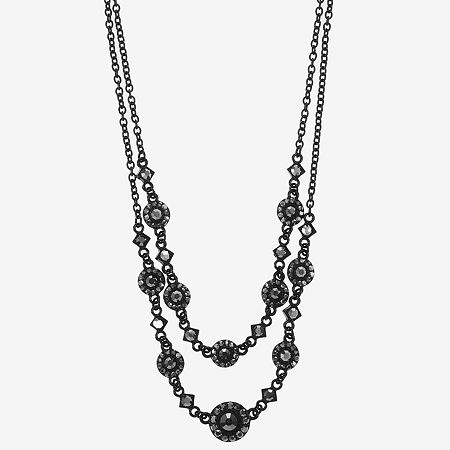 Click here for Mixit Black Womens Gray Glass 17 Inch Strand Neckl... prices