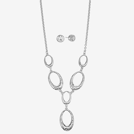 Click here for Liz Claiborne Y Necklace & Stud Earring Womens Gla... prices