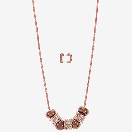 Click here for Liz Claiborne Slider Collar Necklace & Huggie Earr... prices