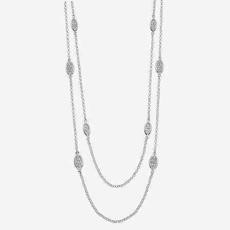 Click here for Liz Claiborne Pave Station Womens Glass 34 Inch St... prices
