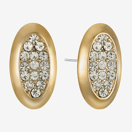 Click here for Liz Claiborne Pave Glass 25mm Oval Stud Earrings... prices