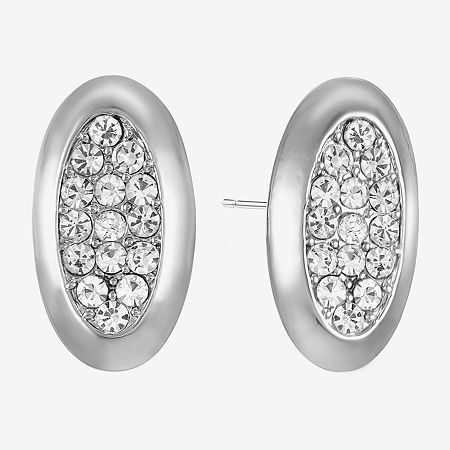 Click here for Liz Claiborne Pave Glass 25mm Oval Stud Earrings... prices