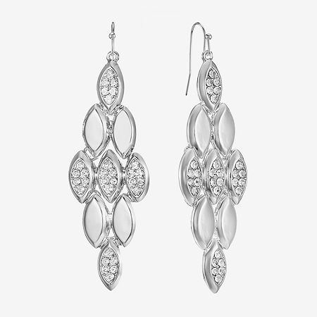 Click here for Liz Claiborne Pave Womens Glass Oval Chandelier Ea... prices