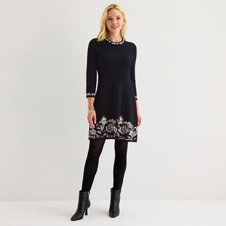 Click here for Jessica Howard Womens 3/4 Sleeve Bordered Sweater... prices