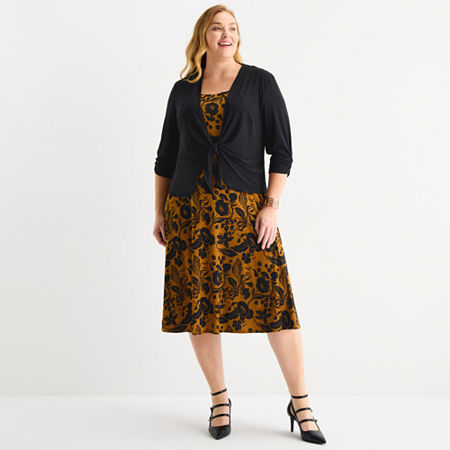 Click here for Perceptions Womens Plus Floral Jacket Dress  2x  B... prices
