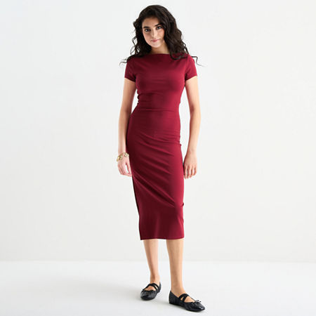 Click here for Forever 21 Womens Juniors Short Sleeve Midi Slip D... prices