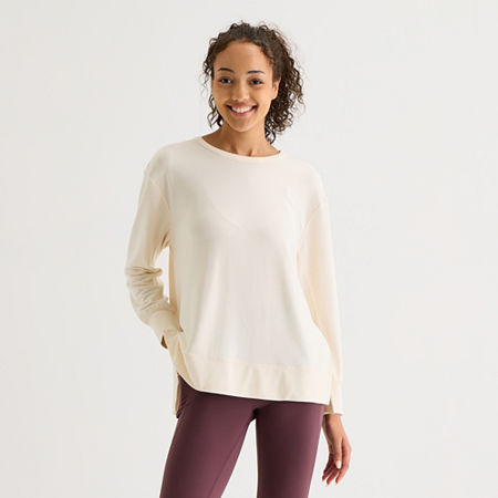 Click here for Xersion Womens Soft French Terry Crew Neck Long Sl... prices