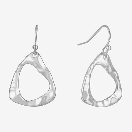 Click here for Liz Claiborne Hammered Womens Triangle Drop Earrin... prices