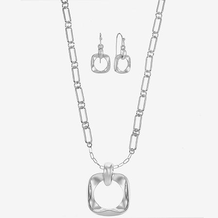 Click here for Liz Claiborne Textured Paperclip Pendant Necklace... prices