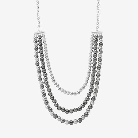 Click here for Liz Claiborne Two Tone Beaded Womens 18 Inch Colla... prices