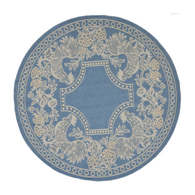 Safavieh Courtyard Collection Kestrel Oriental Indoor/Outdoor Round ...