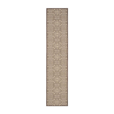 Safavieh Courtyard Collection Klara Geometric Indoor/Outdoor Runner Rug ...