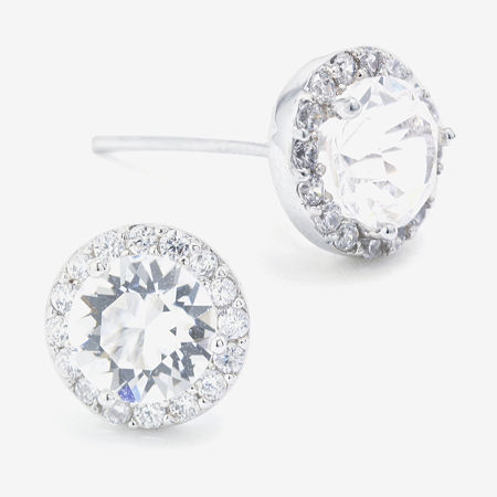 Click here for Sparkle Allure Austrian Crystal Halo Round Stud Ea... prices