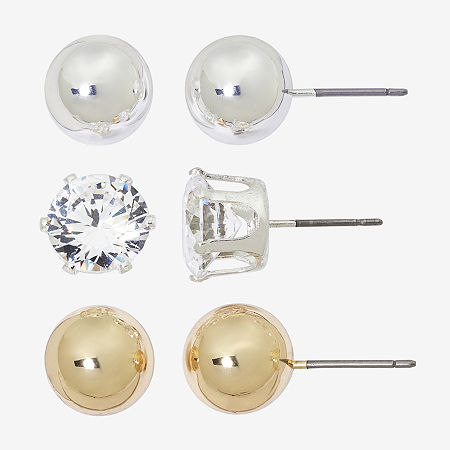 Click here for Mixit Womens Hypoallergenic 3 Pair Earring Set  On... prices
