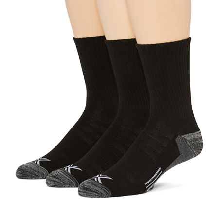 Click here for Xersion Running Mens 3 Pair Crew Socks  10-13  Whi... prices