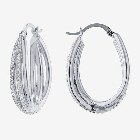 Click here for Sparkle Allure Womens Crystal 30mm Hoop Earrings... prices