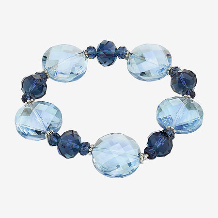 Click here for 1928 Silver Tone Womens Blue Stretch Bracelet  One... prices