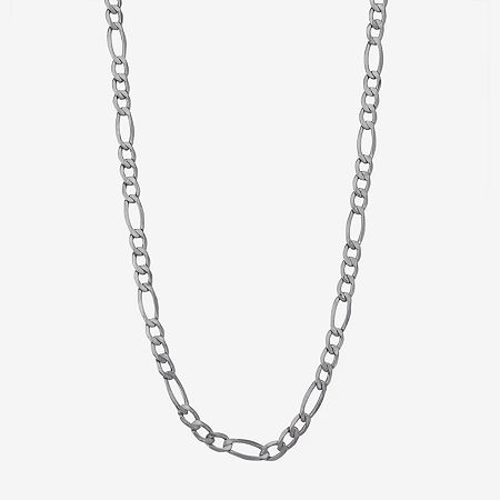Click here for 14K White Gold 18-24 5mm Hollow Figaro Chain Neckl... prices