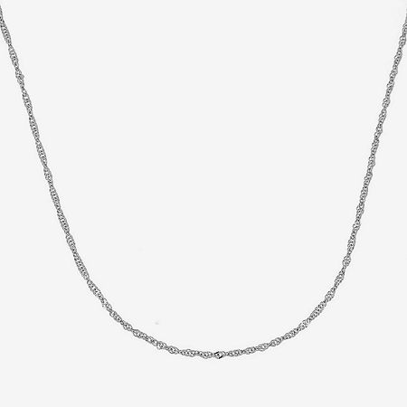 Click here for 14K .25 MM White Gold Singapore Chain  One Size  W... prices